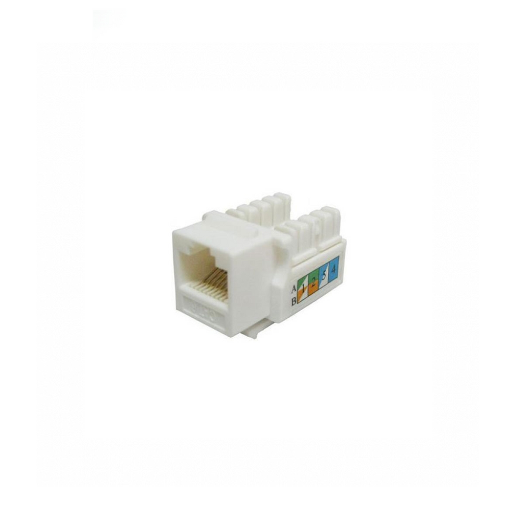 Jack UTP CAT6 UL color blanco 90 grados Marca: Teklink | Security D...