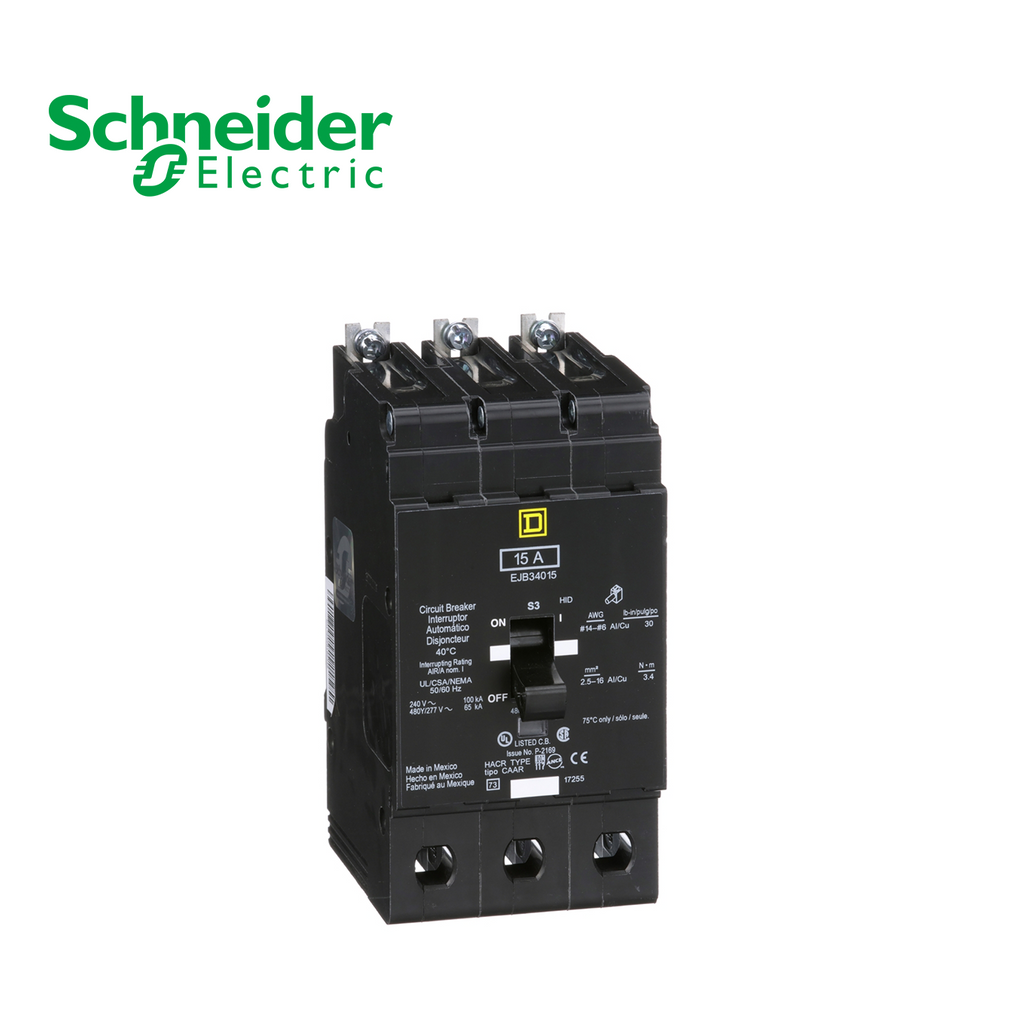 Mini breaker (disyuntor) tipo E-Frame, 15 A, 3 polos, 480Y/277 VAC,...