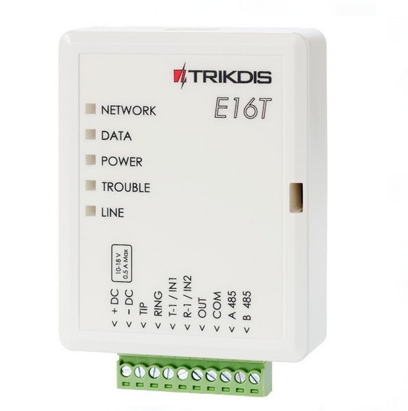 Comunicador Ethernet E16T Marca: TRIKDIS | Security Doctors